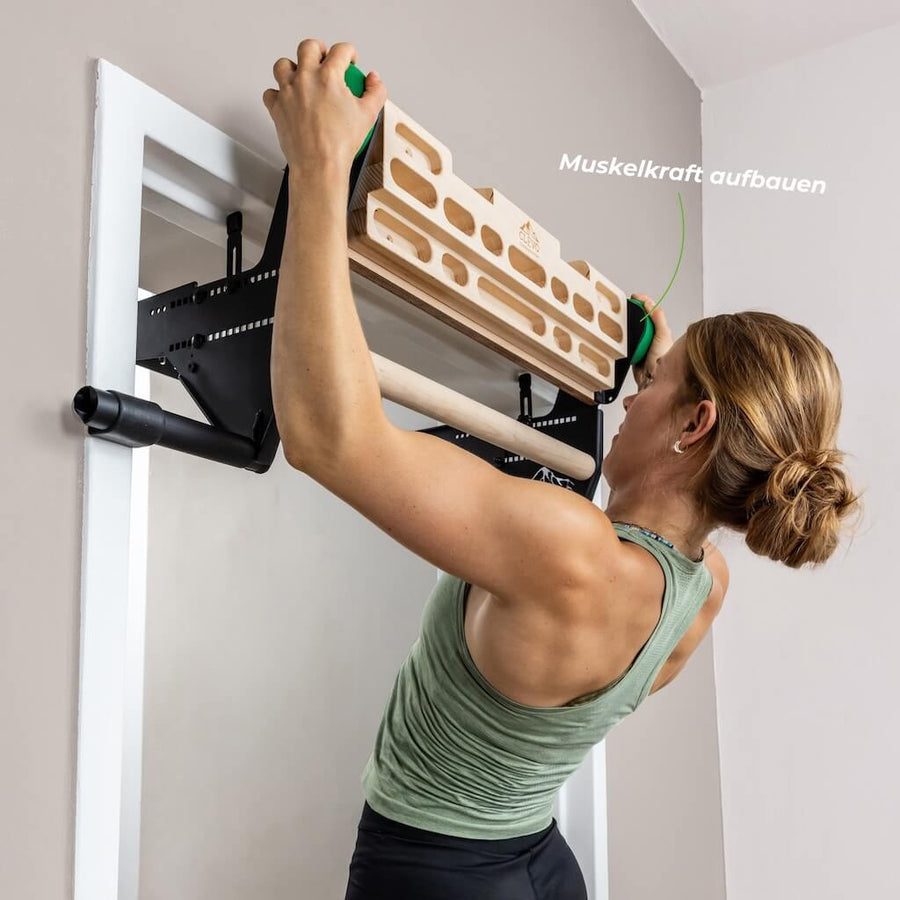 Clevo Door Hangboard Suspension + Hangboard Bundle