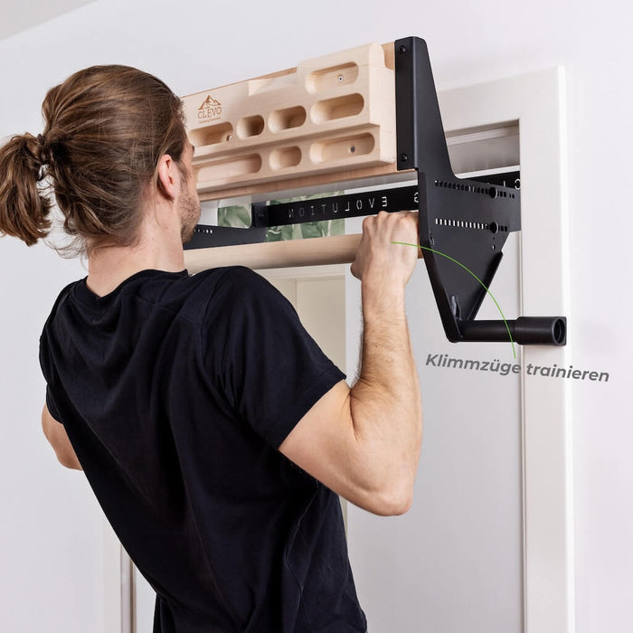 Clevo Door Hangboard Suspension + Hangboard Bundle