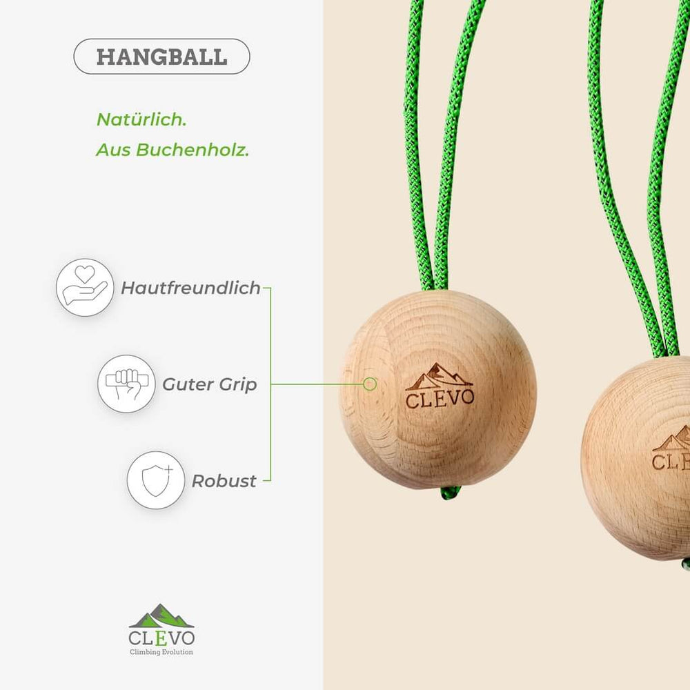 CLEVO Hangball wooden climbing balls for more grip strength