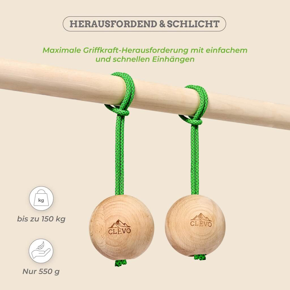CLEVO Hangball wooden climbing balls for more grip strength