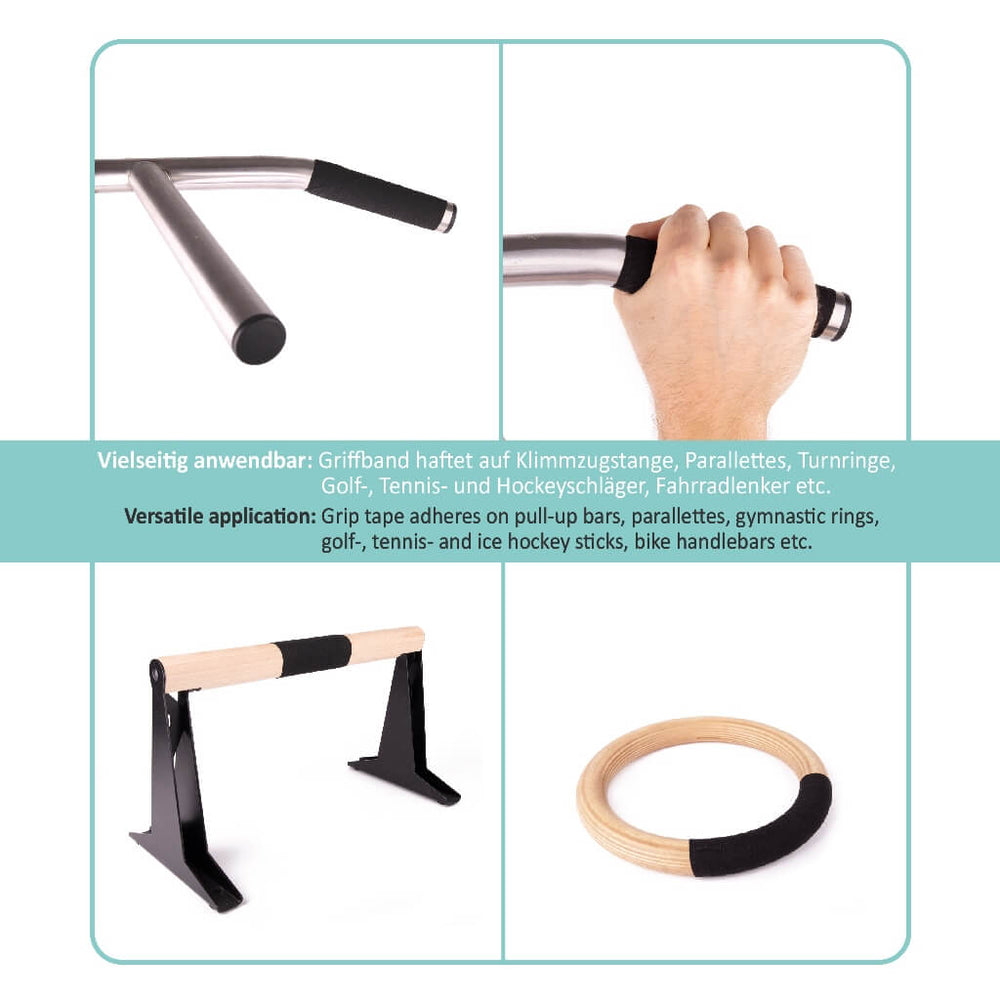 Sport grip tape for pull-up bar, golf, tennis and field hockey sticks